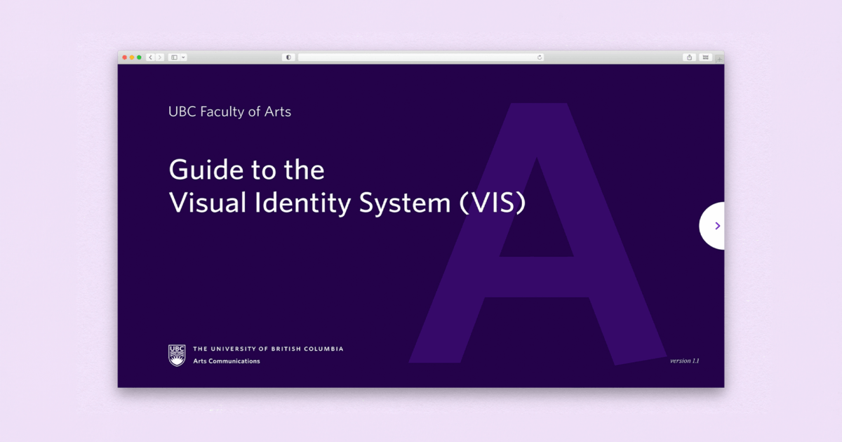 RGD | UBC Faculty of Arts Visual Identity System Guidelines