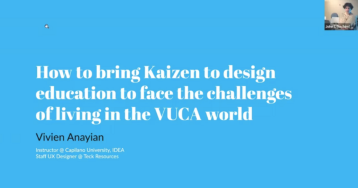 RGD | How to Kaizen Design Education to Face Challenges of Living in the VUCA world